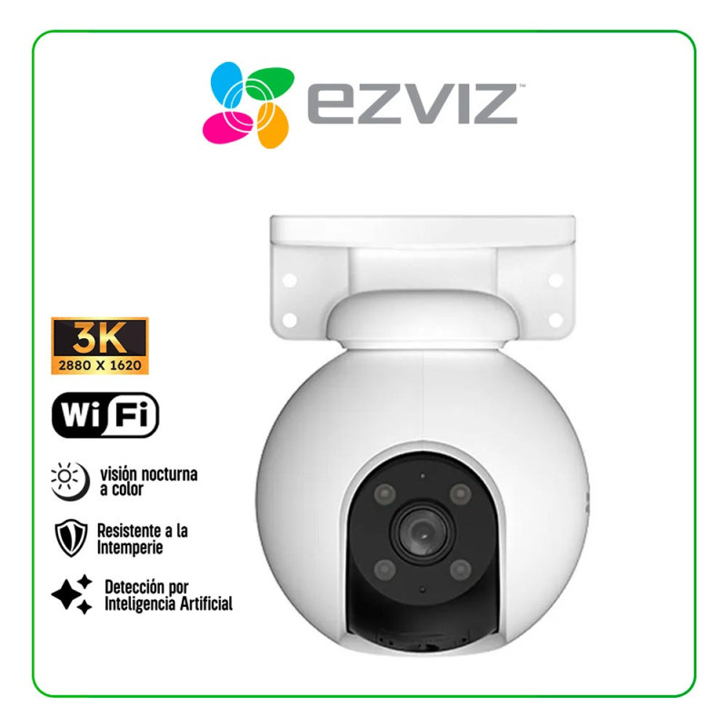 CÁMARA WI-FI EZVIZ H8 PRO 3K 5MP CON PANEO E INCLINACIÓN